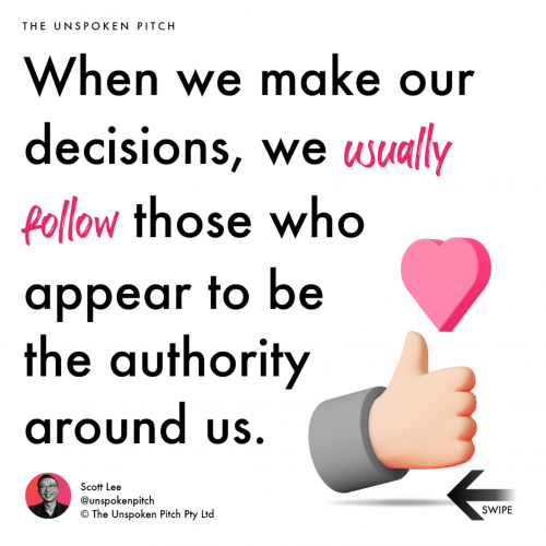 Following Based on Authority - The Unspoken Pitch
