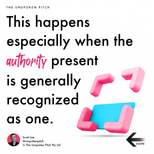 Following Based on Authority - The Unspoken Pitch