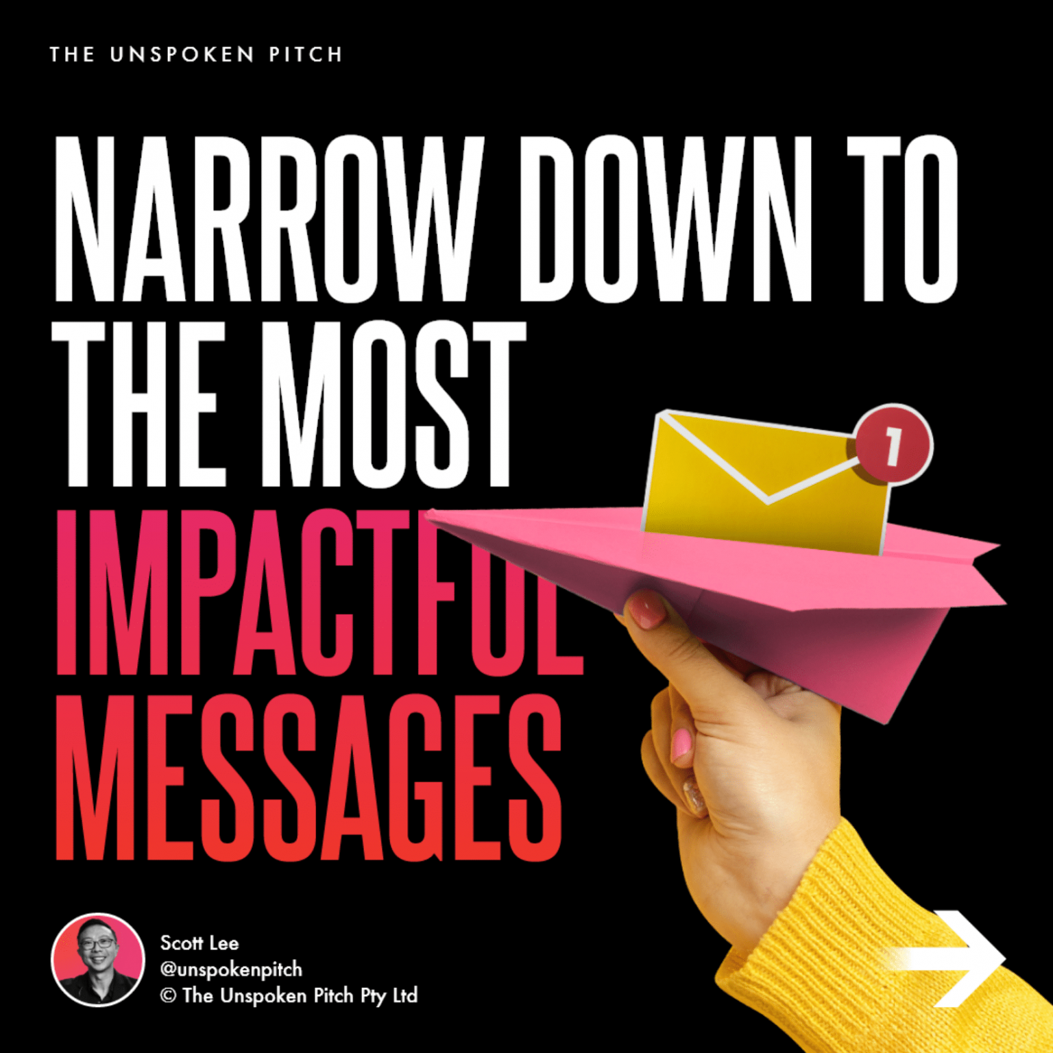 Narrow down to the most Impactful messages - The Unspoken Pitch